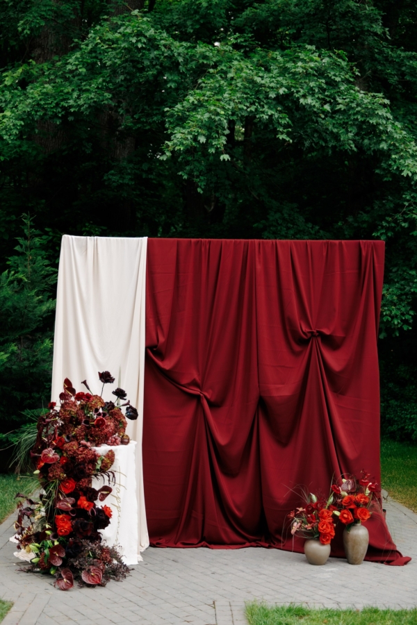 Refined Romance Draped in Wine and Silk - WEDVIBES.MEDIA