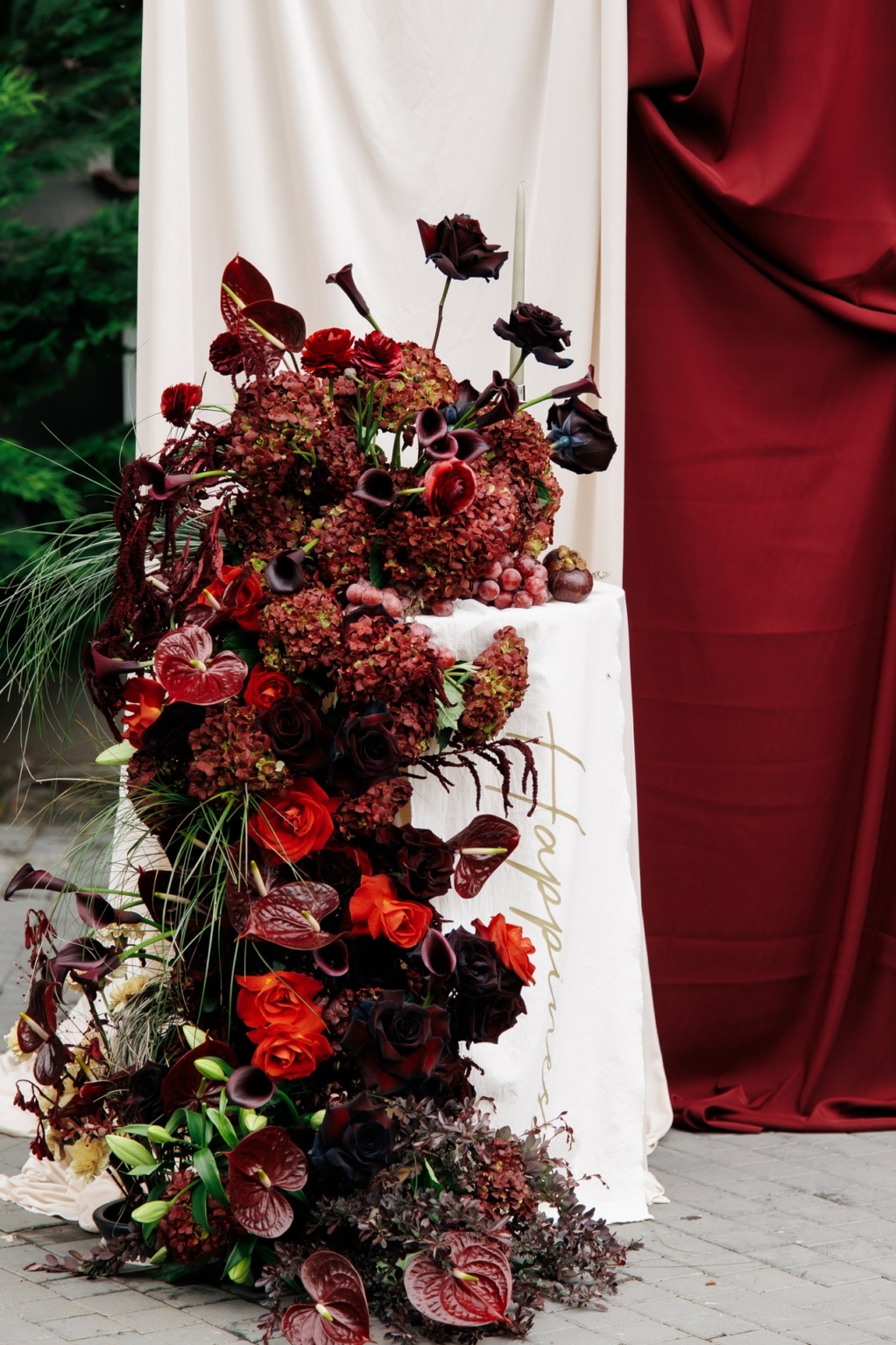 Refined Romance Draped in Wine and Silk - WEDVIBES.MEDIA