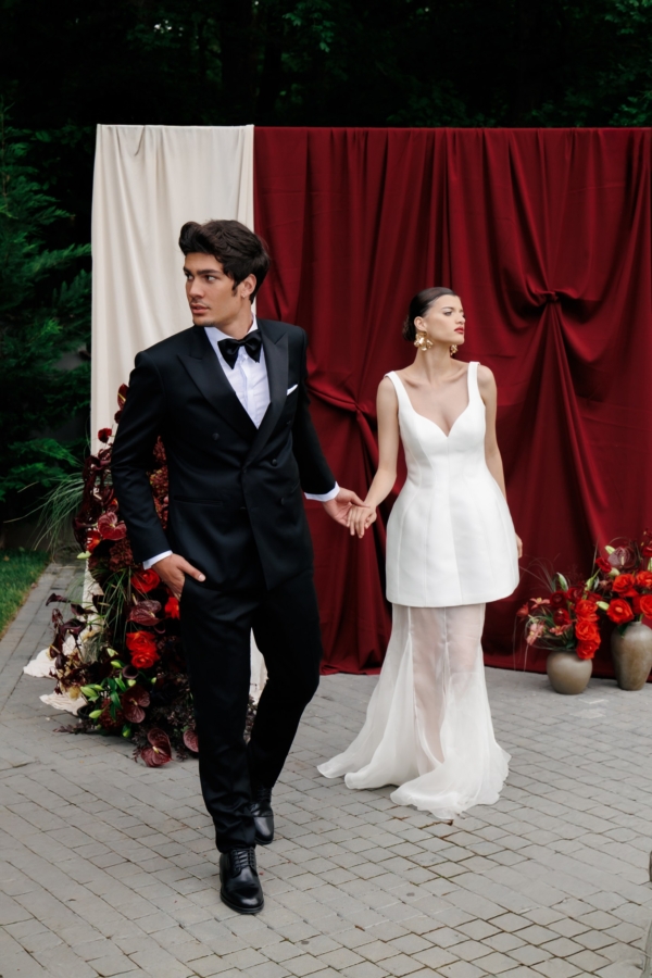 Refined Romance Draped in Wine and Silk - WEDVIBES.MEDIA