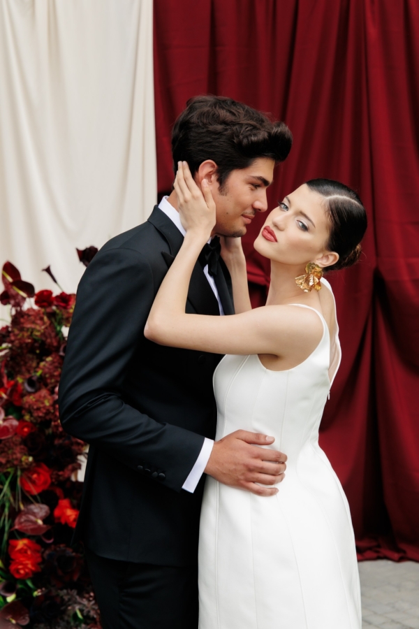 Refined Romance Draped in Wine and Silk - WEDVIBES.MEDIA