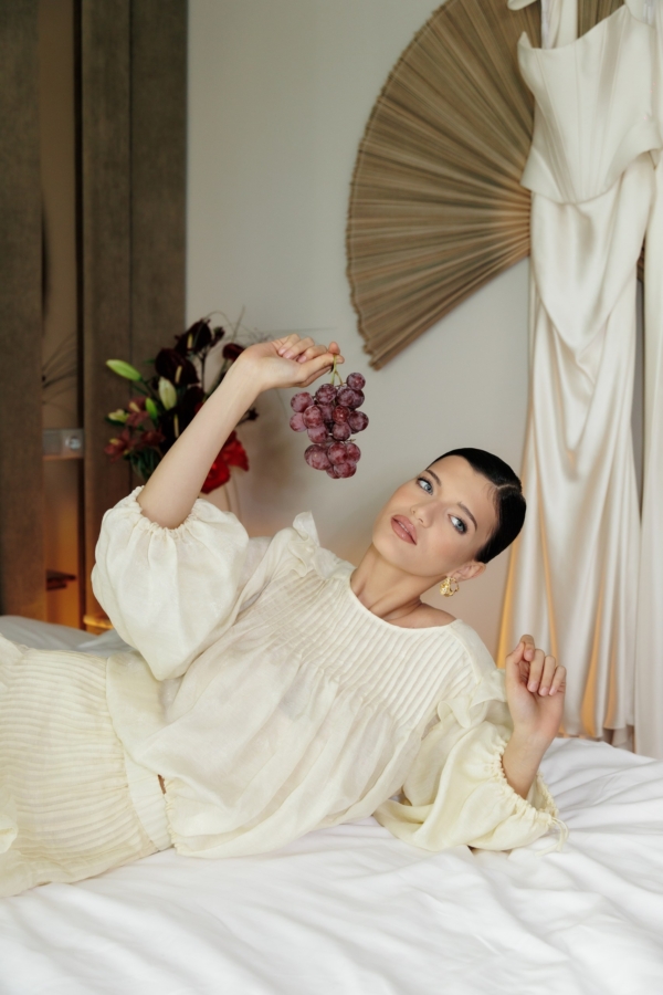 Refined Romance Draped in Wine and Silk - WEDVIBES.MEDIA